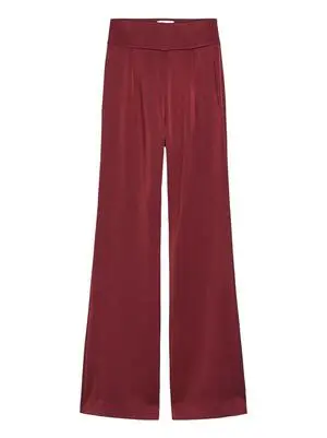 Galvan Flared-leg Satin Trousers - Dark Red