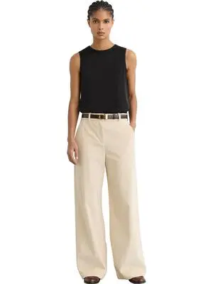 REISS Silk-front Jersey Vest - Black