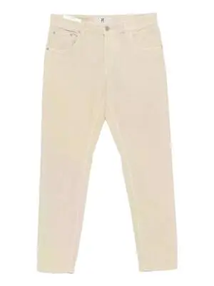 PT TORINO Corduroy-effect Five-pocket Trousers - Neutrals