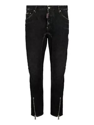Dsquared2 Zip-detail Biker Jeans - Black