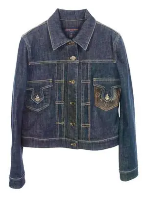 LOUIS VUITTON Monogram-pocket Denim Jacket - Blue