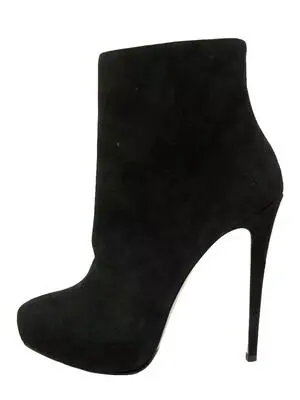 LE SILLA Pointed Toe Zip-up Stiletto Ankle Boots - Black