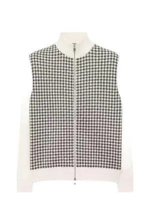 TOMBOLINI Houndstooth Zip-up Jacket - Neutrals
