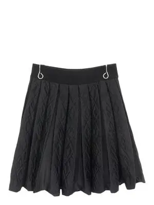 LOUIS VUITTON Pleated Quilted Mini Skirt - Black