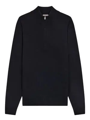FURSAC Quarter-zip Wool Sweater - Blue