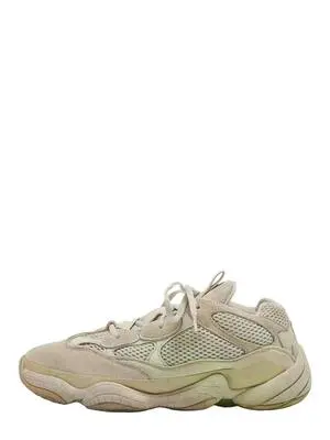 ADIDAS X YEEZY Suede Mesh Lace-up Sneakers - Neutrals