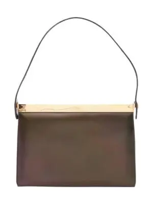 Gucci 2000s Metal-bar Tote Bag - Brown