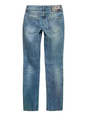 Just Cavalli Logo Patch Jeans - Blue