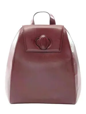 Cartier Bordeaux Leather Textured Backpack - Red