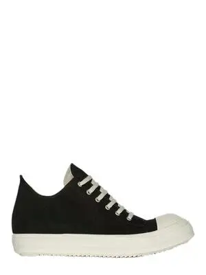 Rick Owens Cotton Lace-up Sneakers - Black