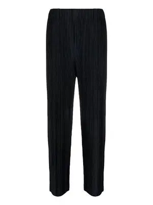 Issey Miyake Pleated Tapered Trousers - Blue