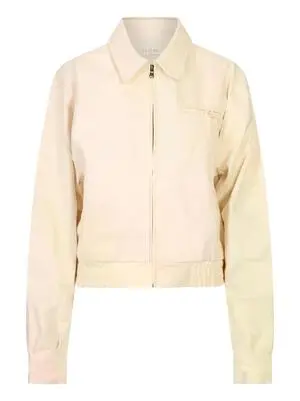 LOIS Elasticated-hem Zip-up Jacket - Neutrals