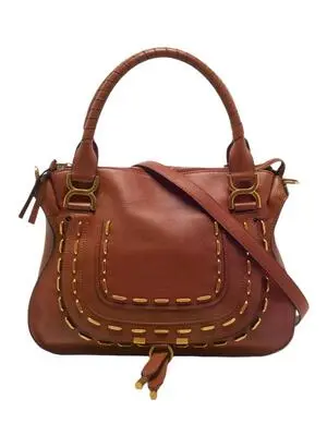 Chloé Medium Marcie Studded Shoulder Bag - Brown