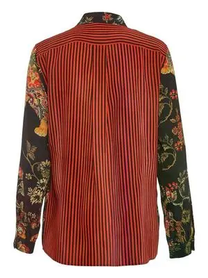 Etro Floral-print Silk Shirt - Black