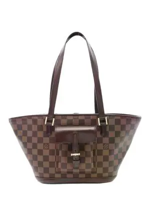 LOUIS VUITTON 2009 Damier Ebène Manosque Pm Tote Bag - Brown