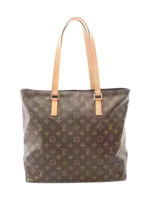 LOUIS VUITTON 2001 Cabas Mezzo Monogram Tote Bag - Brown