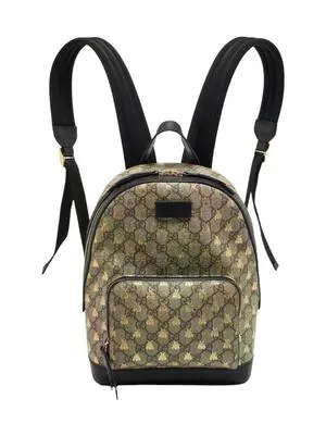 Gucci Small Day Bees Gg Supreme Backpack - Neutrals