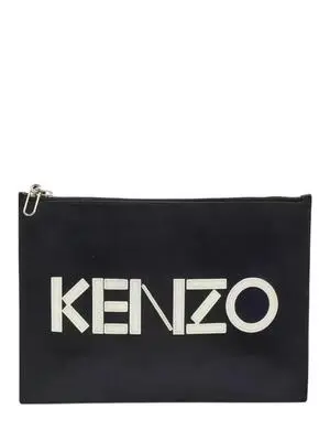 Kenzo Logo-print Leather Pouch - Black