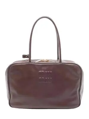 Miu Miu 2010s Beau Leather Tote Bag - Brown