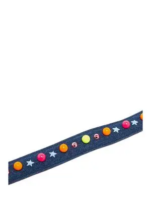 Dolce & Gabbana Bead-embellished Denim Shoulder Strap - Blue