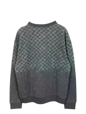 LOUIS VUITTON 2010s Damier Spread Sweatshirt - Grey
