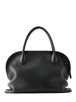 THE ROW Agnes 12 Leather Shoulder Bag - Black