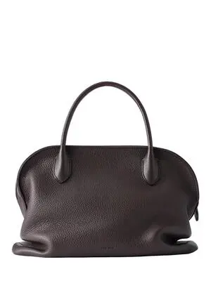 THE ROW Agnes 12 Leather Shoulder Bag - Brown