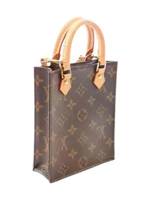 LOUIS VUITTON 2020 Petite Sac Plat Monogram Handbag - Brown