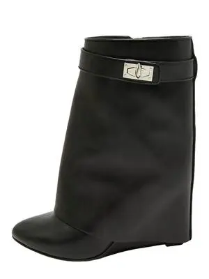 Givenchy Shark Wedge Ankle Boots - Black