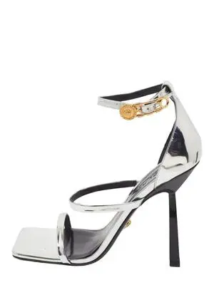 Versace Safety Pin Ankle-strap Sandals - Silver
