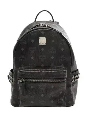 Mcm Stark Visetos Studded Backpack - Black