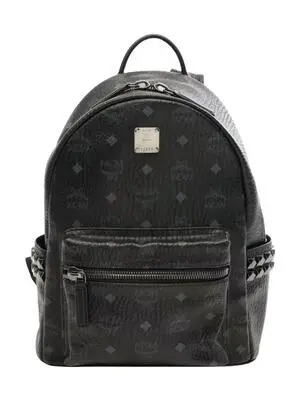 Mcm Stark Visetos Studded Backpack - Black