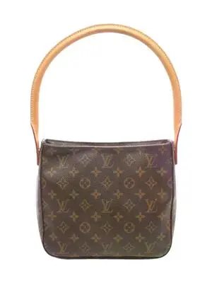LOUIS VUITTON 2002 Mm Looping Monogram Tote Bag Brown