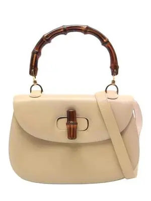 Gucci 2000s Bamboo Turn-lock Cross Body Bag - Neutrals