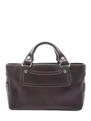 Celine 2000s Boogie Leather Tote Bag - Brown