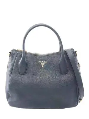 Prada 2010s Vitello Daino Handbag Blue