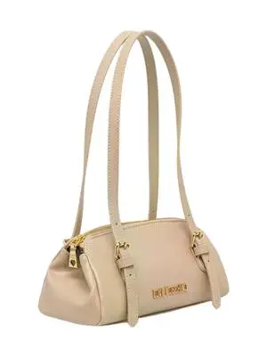 Moschino Buckle-detail Logo-plaque Shoulder Bag - Neutrals