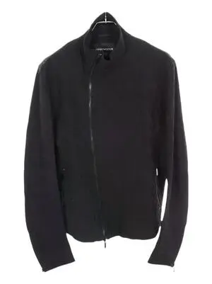 Emporio Armani Patterned Zip-up Jacket - Black