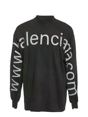 Balenciaga Logo-print Sweatshirt - Black
