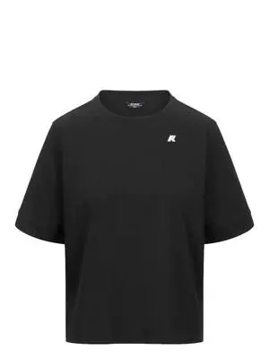 K-WAY Selune Logo-patch Boxy-fit T-shirt - Black