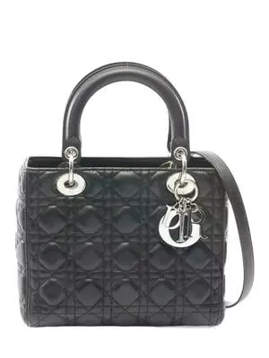 Dior 2010s Lady Cannage Handbag - Black
