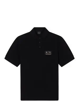 Armani Exchange Cotton Polo Shirt - Black