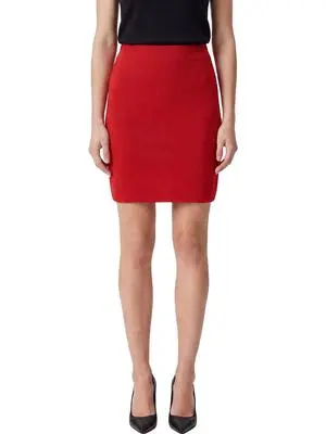 Fabiana Filippi High-waisted Virgin Wool Pencil Mini Skirt - Red