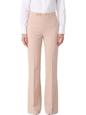 Elisabetta Franchi Elisabetta Franchi Slim-Fit Cropped Crêpe Trousers Nude