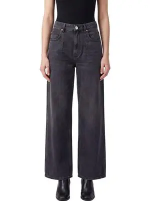 Isabel Marant Étoile Wide-leg Denim Trousers - Black