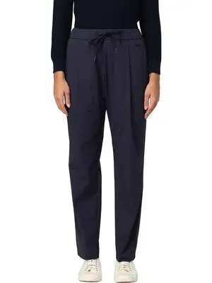 Herno Slim Fit Stretch Technical Fabric Trousers With Drawstring - Blue