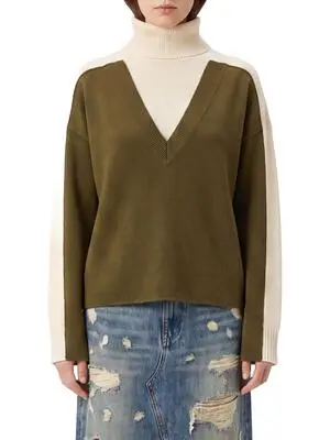 MAISON MARGIELA Colour Block Knit - Green