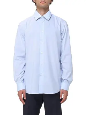 Paul Smith Slim Fit Cotton Blend Evening Shirt With French Collar - Gnawed Blue