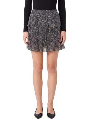 Michael Kors Tiered Ruffle Skirt - Black