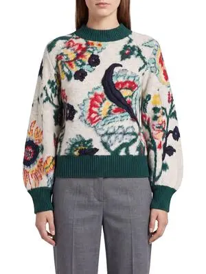 Sacai Jacquard Knit Jumper - Ivory